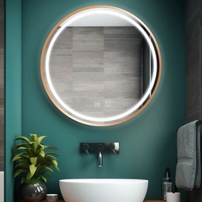 Rea Rea, Zrcadlo LED 80cm MMJ BRUSH COPPER, HOM-05493