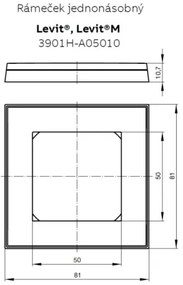 ABB Levit M rámeček onyx/kouřová černá 3901H-A05010 63