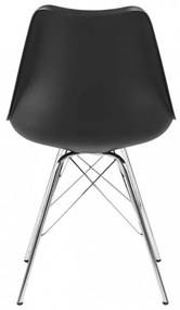 Jídelní židle Eris černá/chrom
