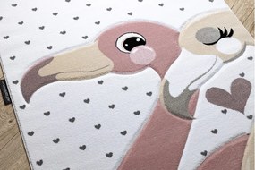 Dywany Łuszczów Dětský kusový koberec Petit Flamingos hearts cream ROZMĚR: 180x270