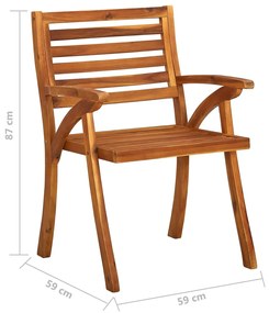Zahradní židle 4 ks masivní akáciové dřevo,  3075171