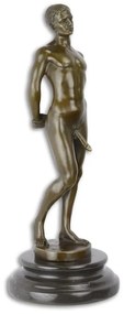 Erotická bronzová socha - Nahý muž 2