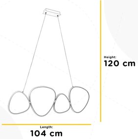 ONLI - LED Lustr na lanku ROMEO LED/48W/230V 4000K bílá