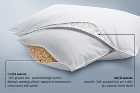 Dauny Péřový polštář Capa Wool s nastavitelnou výškou Rozměr: 50x70 cm (130+400 g)