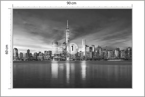 Fototapeta Východ Slunce V New Yorku V Černé A Bílé Vliesová tapeta 300x210