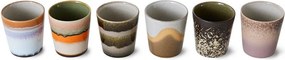 Set 6ks retro hrnek na kávu Coffee 70s - Ø 7,5*8cm / 230 ml