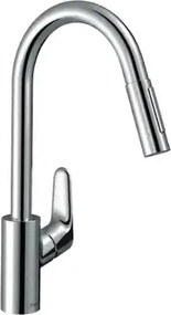 Hansgrohe - Dřezová baterie s výsuvnou sprškou, chrom