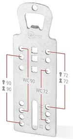 AC-T SERVIS Montážní šablona pro rozetové dveřní kliky
