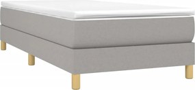 Rám postele s boxspringem světle šedá 100 x 200 cm textil 3120590