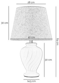 ONLI - Stolní lampa VORTICE 1xE27/22W/230V 64 cm krémová