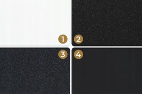 Sink Quality Obsidian, kuchyňský granitový dřez 590x500x210 mm + zlatý sifon, černá skvrnitá-Brocade, SKQ-OBS.B.1KKO.XG