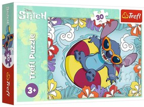 Puzzle Lilo&Stitch na dovolené 27x20cm 30 dílků v krabičce 21x14x4cm