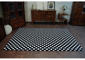 Kusový koberec Puntíky černý 2 140x190cm