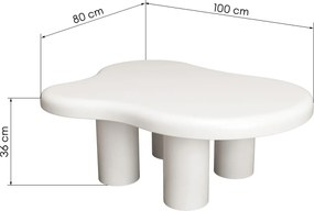 Konferenční stolek Vercelli, 100 cm bílý