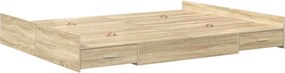 Rám postele s úložným prostorem s čelo Sonoma dub 150 x 200 cm 3335287