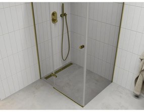 Mexen Roma sprchový kout 70x90cm, 6mm sklo, zlatý profil-čiré sklo, 854-070-090-50-00
