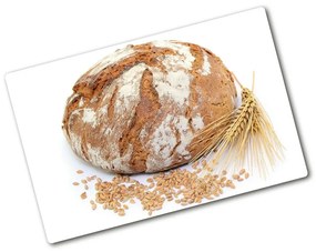 Wallmuralia Kuchyňská deska velká skleněná Chléb a pšenice 80x52 cm