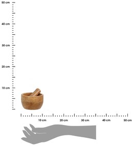 Dřevěný hmoždíř Mango, 10x6,5 cm