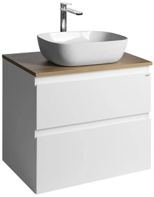 Aqualine ALTAIR skříňka s deskou 68 cm, bílá/dub emporio AI270-02