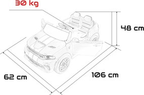 Elektrické autíčko Dodge Durango bílé