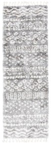 Kusový koberec shaggy Alsea tmavě šedý 2 atyp 70x200cm