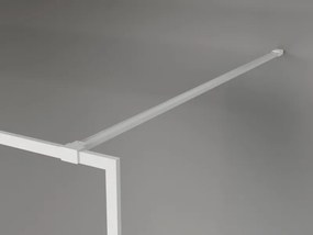 Mexen, Mexen Kioto-XF sprchová stěna s rámem 150 x 202 cm, grafit 10 mm, bílá - 800-150-104-20-40-X