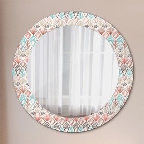 Kulaté dekorativní zrcadlo Etnický vzorec fi 60 cm