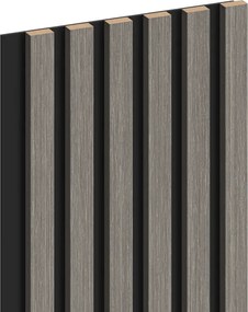 Mexen Lam-B, akustické stěnové lamely 275 × 30 cm, HDF deska 4 mm, technická dýha, dub stříbřitý, S100-275307-3015-007