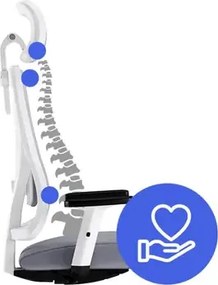 SENSE7 Tone bílo-šedá / Kancelářské ergonomické křeslo / nosnost 130 k
