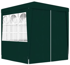 vidaXL Profesionální party stan s bočnicemi 2 x 2 m zelený 90 g/m²