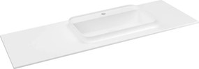 Sapho - Umyvadlo Brahea 132x52 cm, bez přepadu, otvor pro baterii, matná bílá BT132R