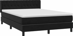 Box spring postel s matrací černá 160x210 cm samet 3318371