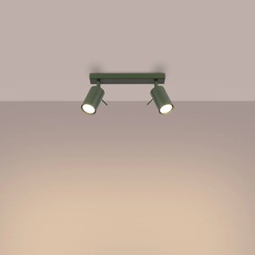 Sollux Lighting Stropní svítidlo RING 2 olivově zelené