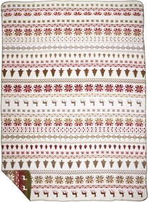 Oboustranný vzorovaný pléd Nordic XL - 150*200 cm