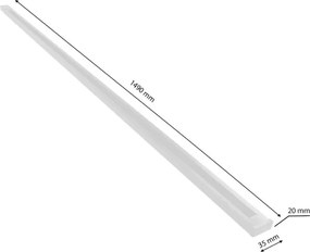 Lištový systém TRACER WHITE