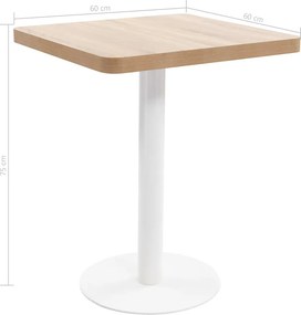 Bistro stolek světle hnědý 60 x 60 cm MDF 286429