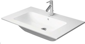 Duravit ME by Starck - Umyvadlo 83x49 cm, s přepadem, otvor pro baterii, DuraShield, matná bílá 233683AC00
