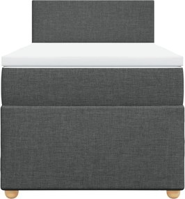 Box spring postel s matrací tmavě šedá 100 x 200 cm textil 3286585