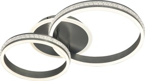 Rabalux Stříbrné stropní LED svítidlo Avalon 650mm 50W 2229