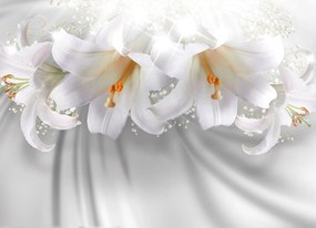Malvis ® Tapeta 3D bílé lilie Vel. (šířka x výška): 504 x 310 cm