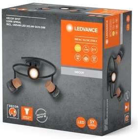 Ledvance - LED Bodové svítidlo DECOR CORK 3xGU10/3,4W/230V