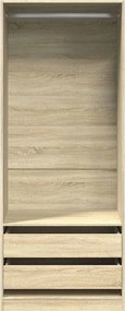 Šatní skříň dub sonoma 80 x 50 x 200 cm kompozitní dřevo 3307749