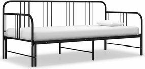 Rám vysouvací postele/pohovky černý kov 90 x 200 cm 324752