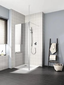 Kermi CADA XS - Sprchová stěna WDW, 90x200 cm, lesklá stříbrná/čiré sklo CKWDW09020VPK