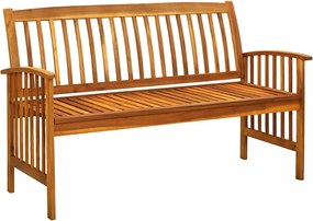 Zahradní lavice s poduškou 147 cm masivní akáciové dřevo 312135