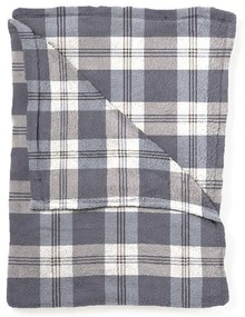 Pléd Mistral Home Flannel printed Navy check modrá 150x200 cm