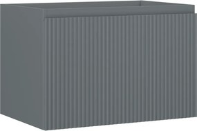 Mexen Rivel, koupelnová skříňka 70 cm, 1 zásuvka, drážkovaná, grafitová matná, 91A20-07047-1-BF66