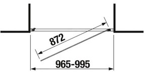 Jika Nion Sprchové dveře pivotové jednokřídlé, 100 cm, stříbrná/čiré sklo H2542N30026681