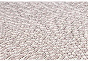 koberec FLAT 48603/526 Kroužky KRÉM růžový velikost 160x230 cm | krásné koberce cz