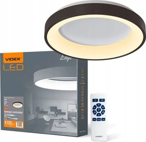 Led stropní Stropní Svítidlo , černé, kulatý 45 cm, s dálkovým ovládáním, variabilní barva, Videx